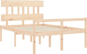 Postel s čelem pro seniory Small Double masivní dřevo 3195386