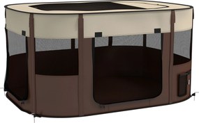 PawHut Oxfords Fabric Dog Park, Puppy Park, Venku použitelný výběh pro zvířata s úložnými kapsami, skládací výběh pro psy a štěňata, 114 x 89 x 59 cm…