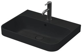 Duravit Happy D.2 Plus - Umyvadlová mísa broušená, 60x46 cm, antracit matná, 2360601360