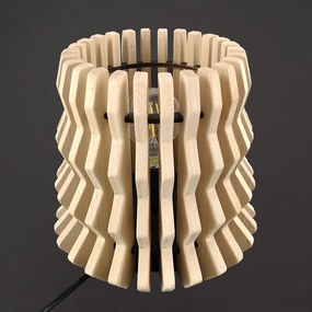 AMADEA Dřevěná stolní lampička, masivní dřevo, rozměr 22 cm, český výrobek