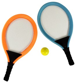 Set na tenis - sportovní rakety se síťovanou výplní a s míčkem
