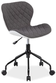 Kancelářská židle RINO Eco kůže/látka - šedá / bílá