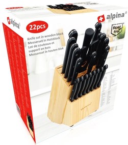 ALPINA Sada nožů v dřevěném stojanu 22 ksED-212292