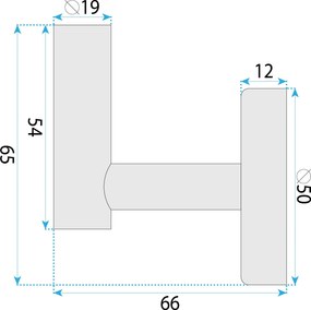 Rea Modern, 1-háček na ručník, 6606, zlatá lesklá, REA-98041