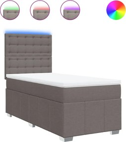 Box spring postel s matrací taupe 100 x 200 cm textil 3293897