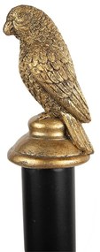 Zlato-černý antik držák na kuchyňské utěrky s papouškem Parrot  - Ø 16*41 cm