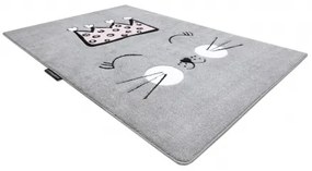 koberec PETIT KOČKA, KORUNA, šedý velikost 120x170 cm | krásné koberce cz