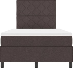Postel s boxspringem s čelo Tmavě hnědá 120 x 190 cm textil 3339451