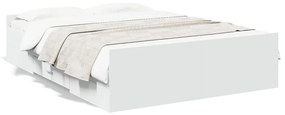 Rám postele se zásuvkami bílý 120 x 190 cm kompozitní dřevo,  3280321