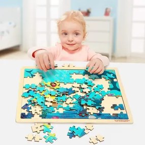 TOP BRIGHT Dřevěné puzzle Na mořském dně / 100 dílků / od 3 let