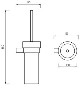Nimco WC štětka BORMO - BR 11094W-26