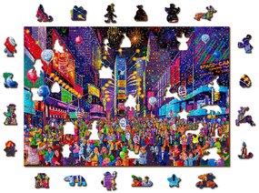 Puzzle woden city dřevěné puzzle silvestr 2v1, 505 dílků eko