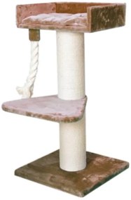 Škrabadlo pro kočky EmaHome CT-1215-BW / Deluxe / výška 121,5 cm / sisalové lano / hnědá/přírodní