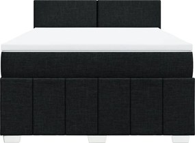 Box spring postel s matrací černá 140 x 190 cm textil 3289358