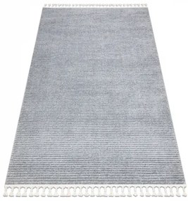 koberec SEVILLA PC00B pruhy šedá střapce, Berber, Maroko, Shaggy velikost 240x330 cm | krásné koberce cz