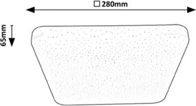Rabalux Bílé stropní LED svítidlo Lucas hranaté 280x280mm 12W 3072