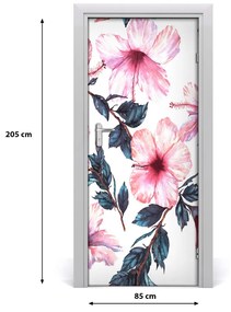 Samolepící fototapeta na dveře Hibiskus 85x205 cm