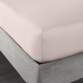 Růžové napínací prostěradlo z bavlněného saténu 150x200 cm Cotton Sateen – Bianca