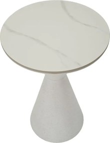 Odkládací stolek White 44 cm mramor/bílý