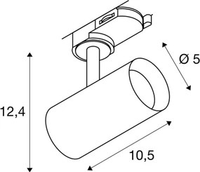 Lištové LED svítidlo SLV NOBLO SPOT 6W 3000K 32° černé 1007646