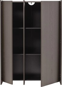 Tmavě hnědá skříňka v dekoru jasanu 102x140x44 cm Brock – WOOOD