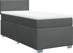 Box spring postel s matrací tmavě šedá 80 x 200 cm textil 3288009