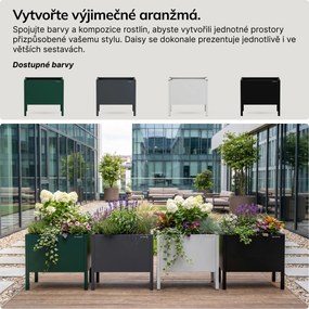 Malý černý kovový obal na květináč: DAISY 400 x 350 x 250 mm