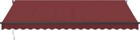 Automatická zatahovací markýza burgundská 450 x 350 cm 3215004