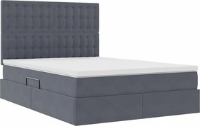 Postel s úložným prostorem a matrací Tmavě šedá 140 x 200 cm 3372154