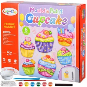 Kruzzel 22431 Magnety, vymaluj si cupcakes DIY