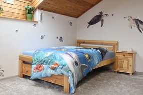 Via-nábytek Postel SÁRA 160 x 200 Povrchová úprava postele: Moření odstín olše