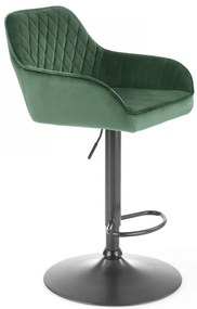Barová židle Telin tmavě zelená