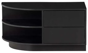 Černý modulární TV stolek z borovicového dřeva 78x40 cm Finca – WOOOD