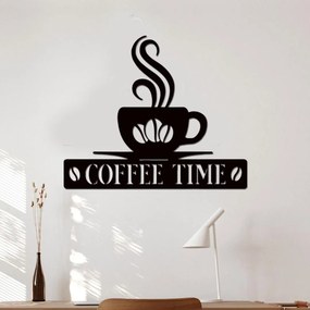 dřevo života Dřevěná dekorace COFFEE Zvolte rozměr (cm): 40x34, Zvolte barvu dekoru: Černá
