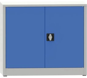Dílenská policová skříň na nářadí KOVONA JUMBO, 1 police, svařovaná, 800 x 950 x 500 mm, šedá / modrá