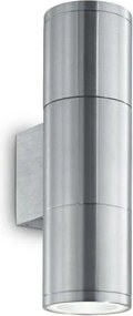 ILUX 033013 Venkovní nástěnné svítidlo Ideal Lux Gun AP2 small alluminio 033013 stříbrné 21cm IP44 - IDEALLUX