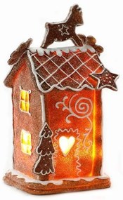Vánoční domeček s dekorem perníku led osvětlení 162178