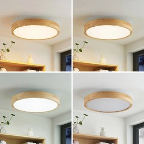 Stropní svítidlo Lindby Lanira LED z dubového dřeva, 50 cm