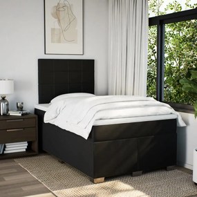Box spring postel s matrací černá 120x190 cm textil 3290429