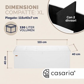 Lavice s úložným prostorem bílý 115x38x38cm s odklápěcí víko