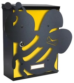 MIA box Bee Y - poštovní schránka s výměnným krytem a jmenovkou, včela