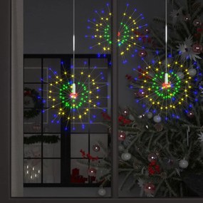 Venkovní vánoční ohňostroje 4 ks vícebarevné 20 cm 560 LED diod 328610