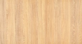 Jídelní kulatý rozkládací stůl PERONI –⁠ 100x100x75 (+150) dřevo, zlatý dub, černá