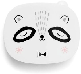 PETIT MONKEY Krabička na svačinu Mr Panda - černá, černá barva, bílá barva, plast