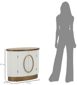 Designová komoda Tahigwa 79 cm bílá