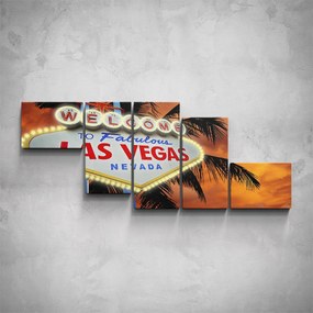 5-dílný obraz - Nápis Las Vegas - PopyDesign