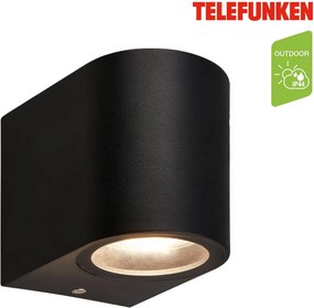 TF 322905TF TELEFUNKEN venkovní nástěnné svítidlo, ochrana proti stříkající vodě, bez vypínače, černá - BRILONER