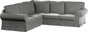 Potah na pohovku IKEA  Ektorp rohová barva šedá látka lesklé, sametová