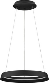 Matně černé hliníkové LED stmívatelné závěsné svítidlo se stínidlem z akrylového skla ø 45 cm Ormi – Nova Luce