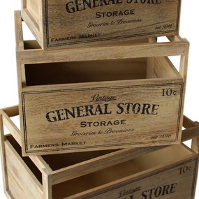 Willow Direct Dřevěná bedýnka General Store malá 30x22x23 cm